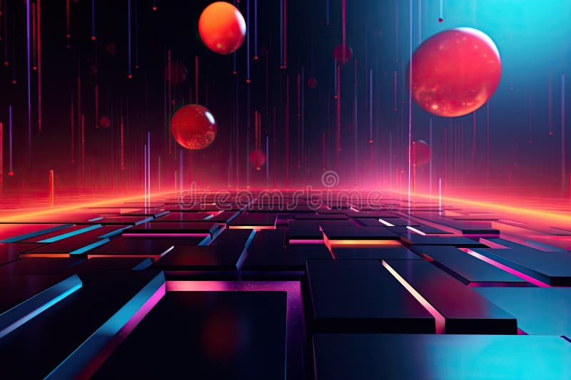 Sleek and Minimalistic Background with Floating Holographic Elements ...