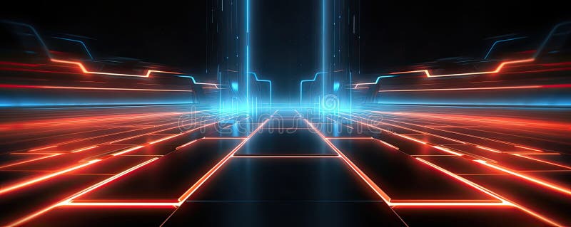 Sleek and Minimalistic Background with Glowing Lines and Futuristic UI ...
