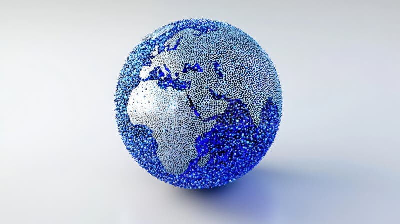 This Sleek, Minimalistic Globe Illustration Showcases a World Map ...