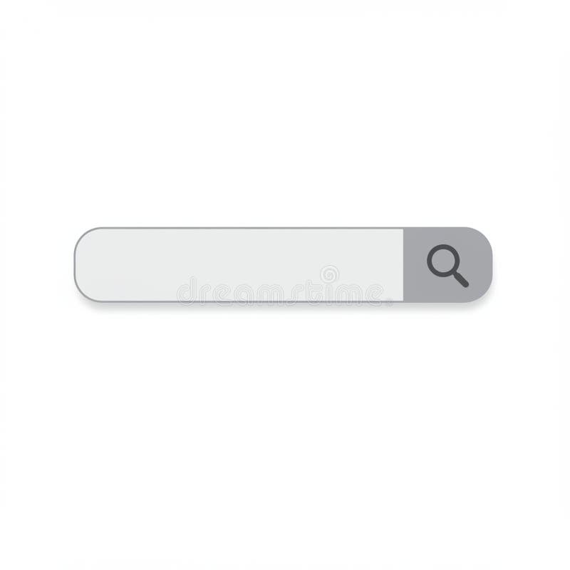 A Sleek, Minimalistic Search Bar Featuring a Flat Design. the Elongated ...