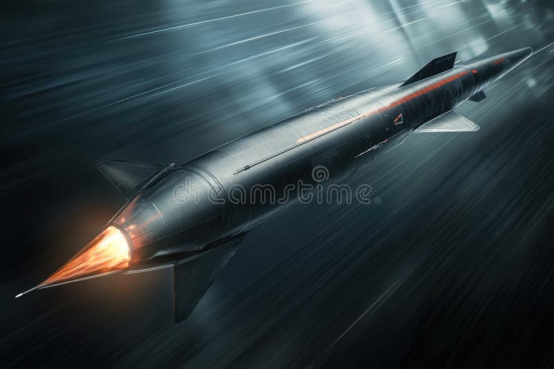 Advanced Missile in Flight Demonstrating Cutting-edge Aerospace ...