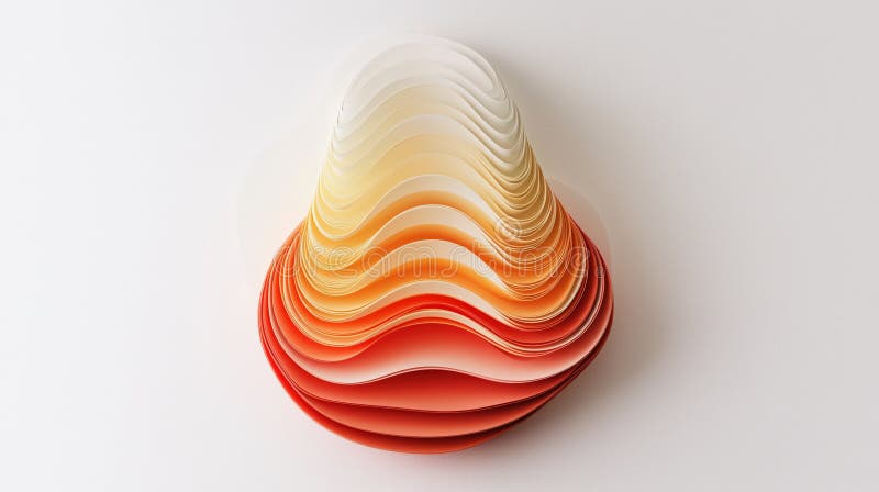 A Sleek, Modern, and Abstract 3D Fire Symbol with Three Distinct Layers ...