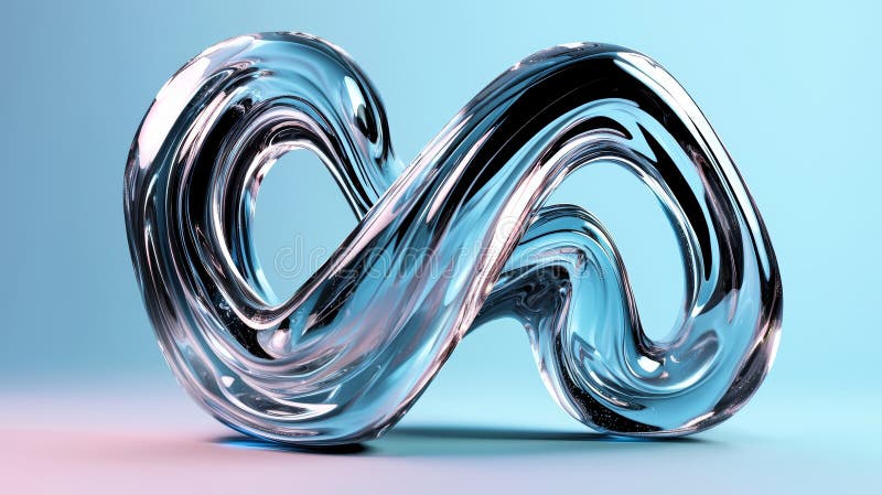 A Sleek and Modern Abstract Sculpture, Featuring a Seamless Twisted ...