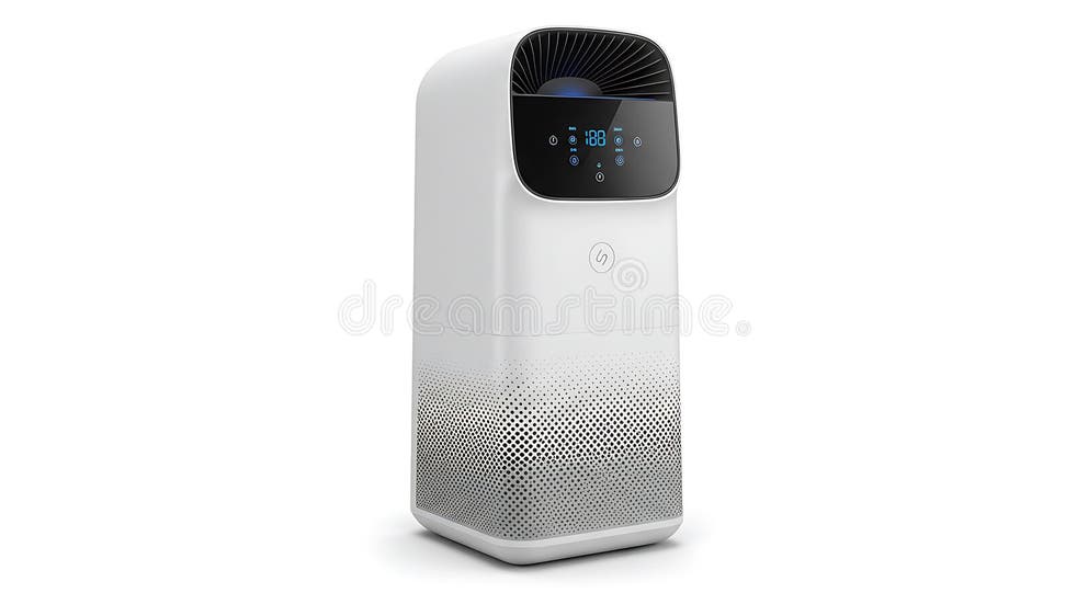 A Sleek, Modern Air Purifier with a Rectangular, Rounded Design. the ...