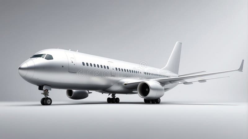Sleek Modern Airplane on Smooth Surface Stock Illustration ...