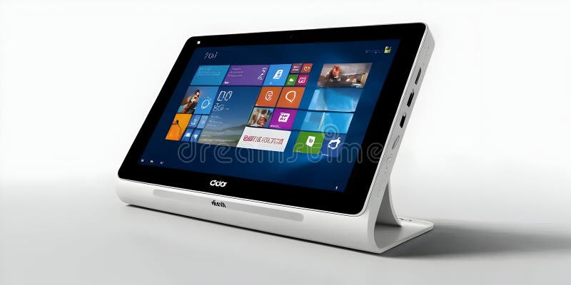 Sleek and Modern All-in-One Touchscreen Computer Design Stock ...