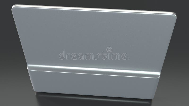 Sleek Modern Aluminum Laptop or Tablet Stand Stock Image - Image of ...