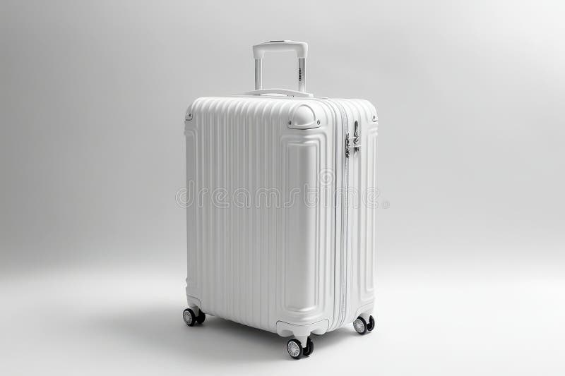 Sleek and Modern Aluminum Suitcase in All-white Design Showcasing ...