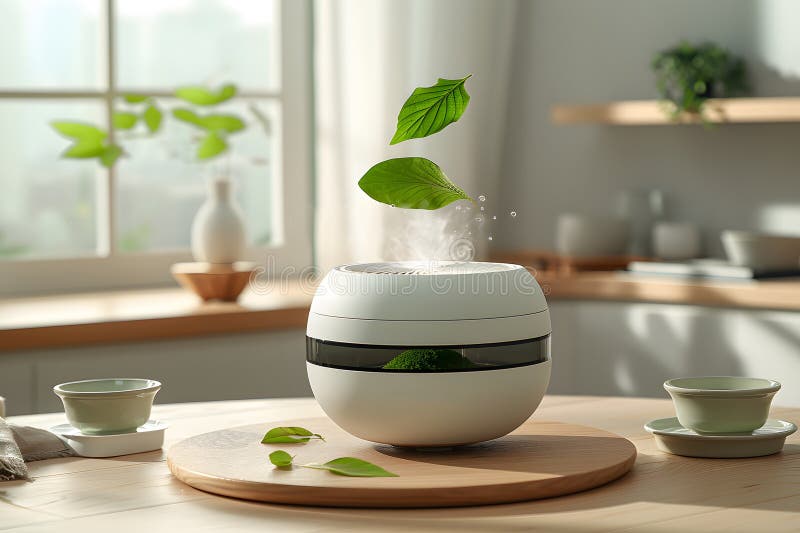 Modern Aromatherapy Diffuser in Serene Kitchen Setting - Perfect for ...