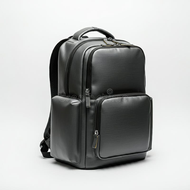 A Sleek, Modern Backpack with a Smooth Black Leather Surface. it ...