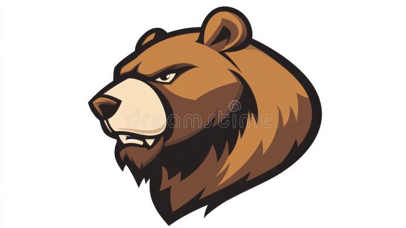 A Sleek and Modern Bear Logo, Featuring a Cartoonstyle Emblem Design on ...
