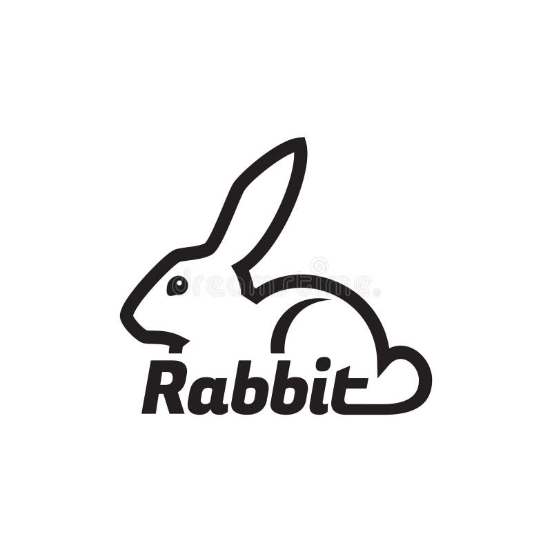 Minimalist Rabbit Logo stock vector. Illustration of easter - 358065052
