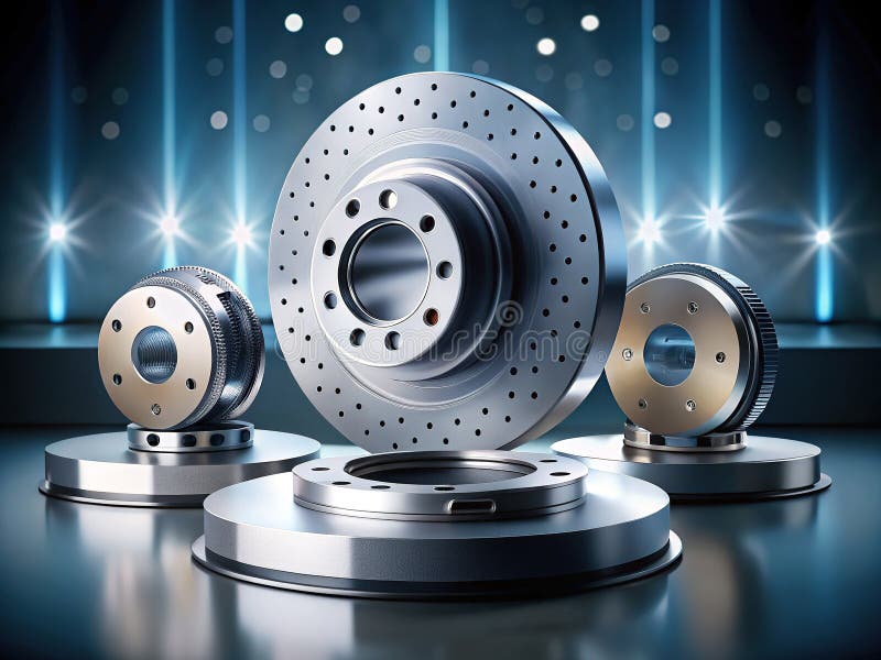 Sleek Modern Brake System Showcase 3D Podium Display of ...