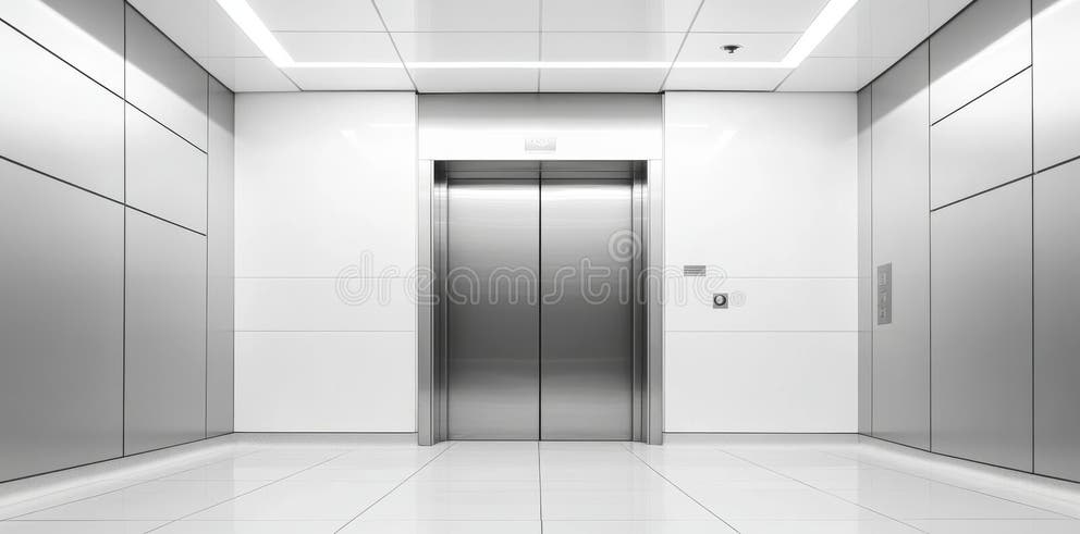 A Sleek, Modern Building with Elevators in Its Corridor during Daylight ...