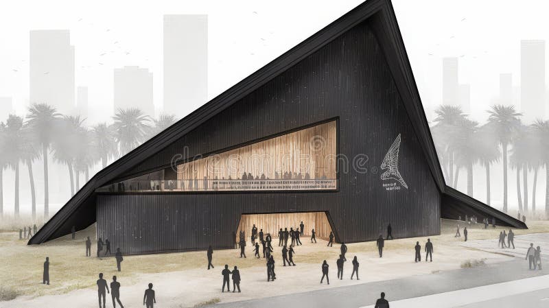 Modern Triangular Architectural Design Stock Image - Image of shapes ...