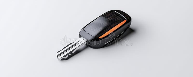 A Sleek Modern Car Key Remote on a Clean Surface Showcasing Its Shiny ...