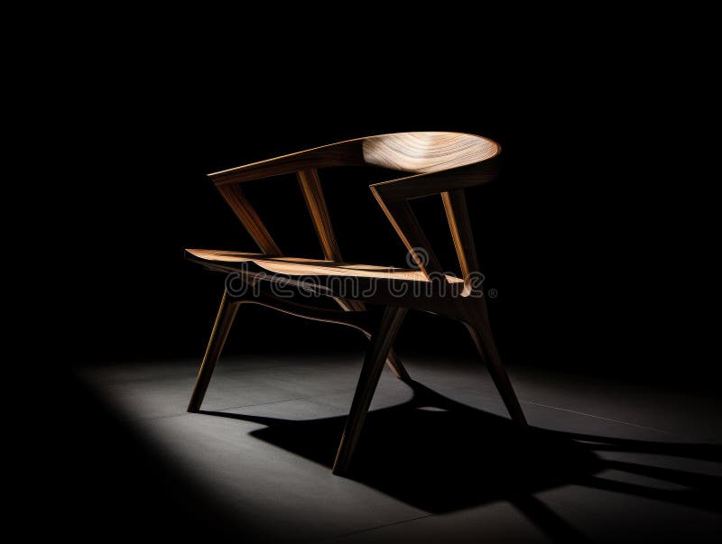 Sleek Modern Chair in an Elegant Dark Background. Generative AI Stock ...