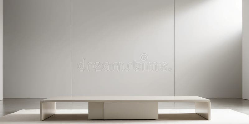 Sleek and Modern Coffee Table in a Clean Space. Stock Illustration ...