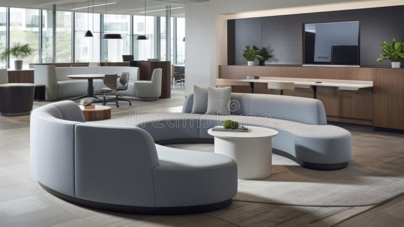 A Sleek and Modern Collaboration Space with a Mix of Formal and ...