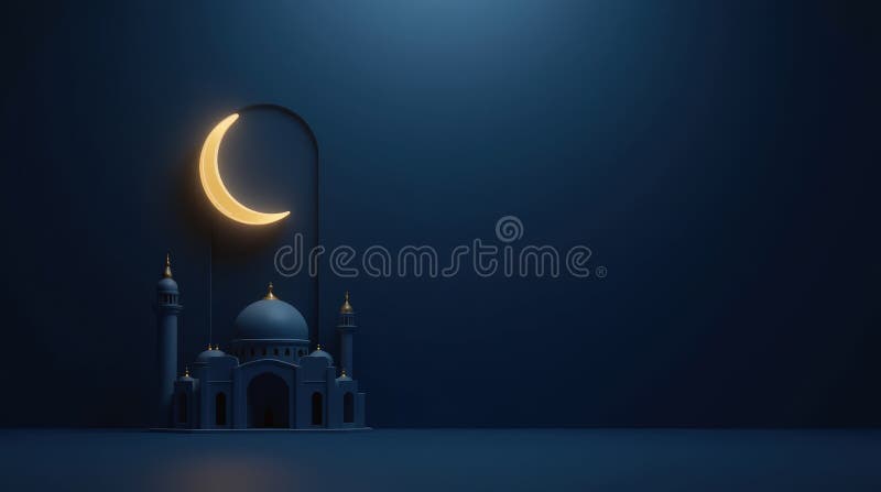 Laylat Al-Qadr Ramadan Kareem Minimalist Islamic Night Mockup Stock ...