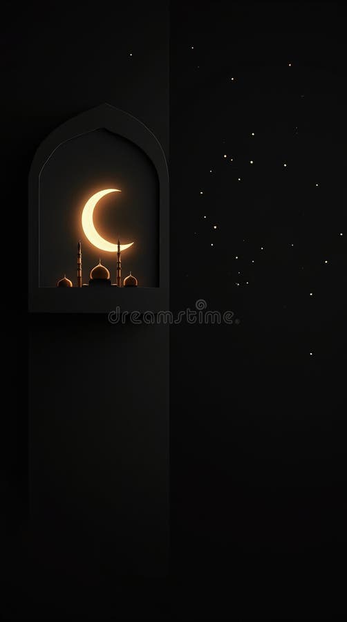 Laylat Al-Qadr Ramadan Kareem Minimalist Islamic Night Mockup Stock ...