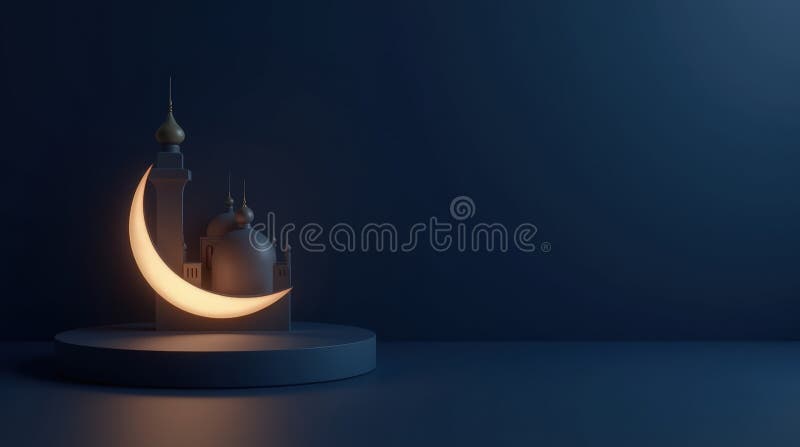 Laylat Al-Qadr Ramadan Kareem Minimalist Islamic Night Mockup Stock ...