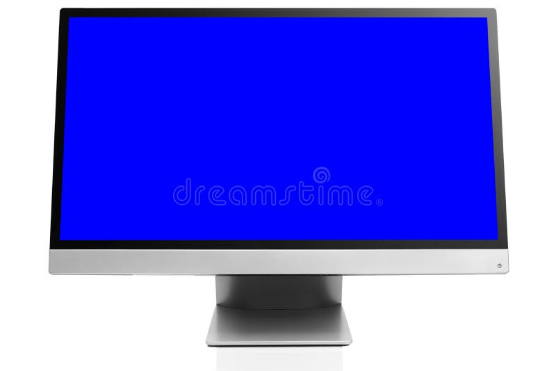 Sleek Modern Computer Display on White Background with Reflection Stock ...