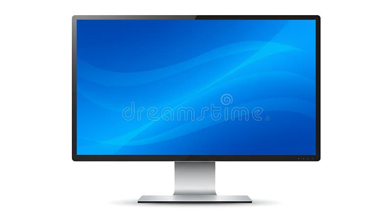 A Sleek, Modern Computer Monitor with a Black Frame and a Silver Stand ...