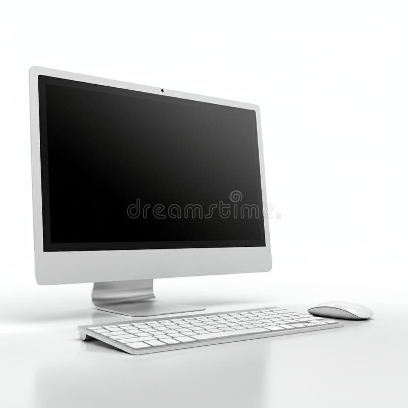A Sleek Modern Computer Setup Features an All-in-one Desktop with a ...
