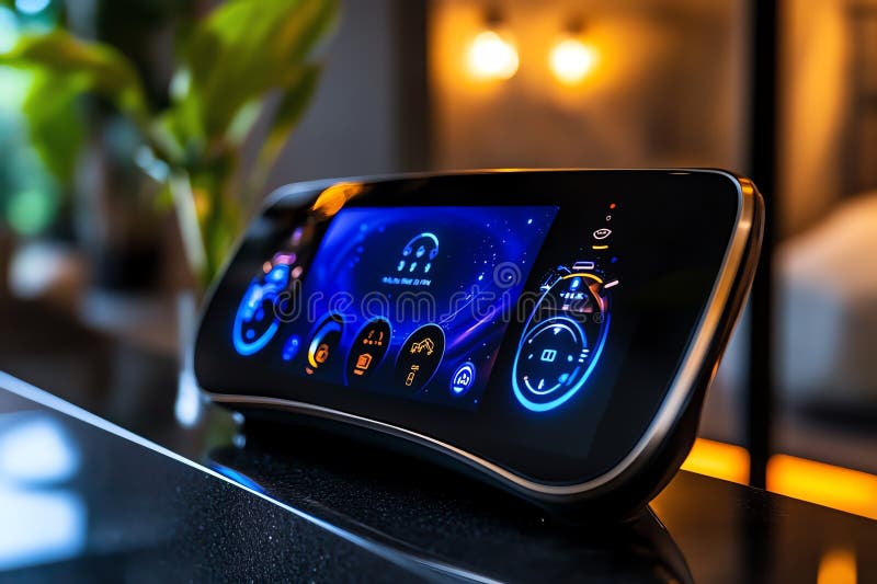 A Sleek, Modern Control Panel on the Wall of a High-tech Home ...