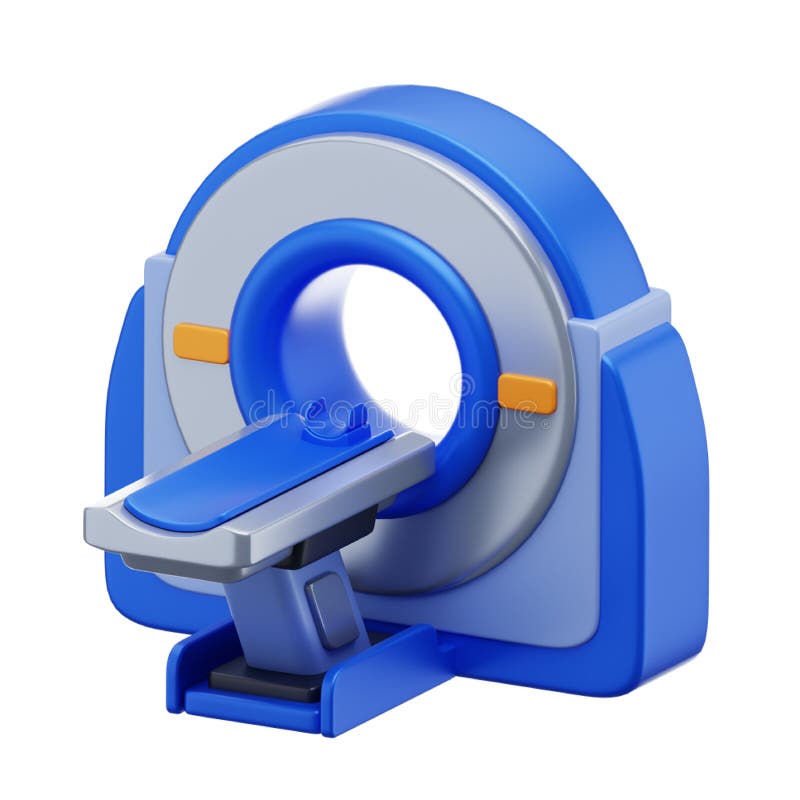 MRI machine 3D Icon stock illustration. Illustration of organ - 355349962