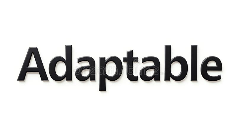 Sleek Modern Design Prominently Featuring the Word Adaptable Stock ...