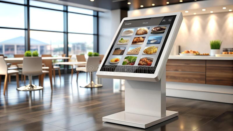 Sleek and Modern Digital Kiosk Interface Generative AI Stock Image ...