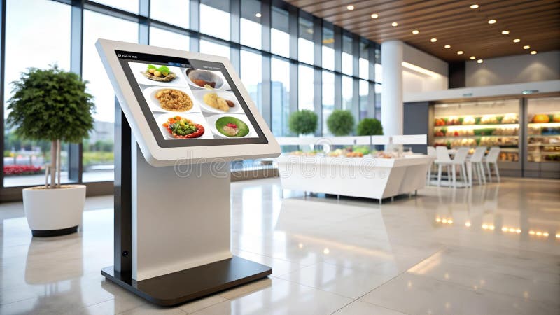 Sleek and Modern Digital Kiosk Interface Generative AI Stock Photo ...
