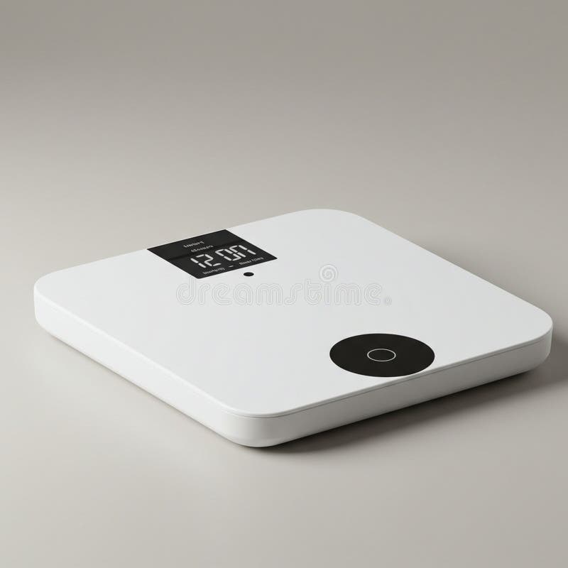 A Sleek, Modern Digital Scale with a Minimalist Design. it Has a White ...