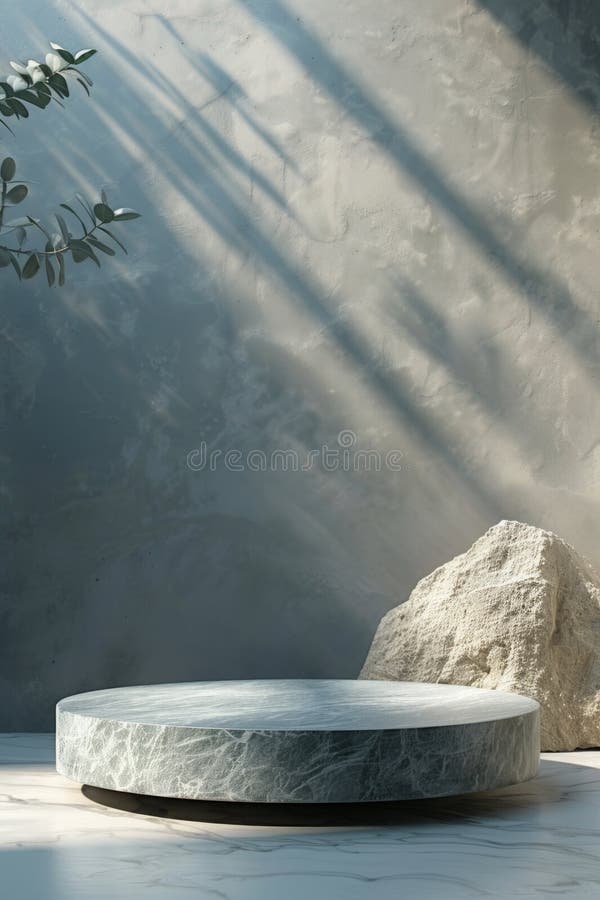 Sleek and Modern Display Podium with Simple Backdrop, Highlighting ...