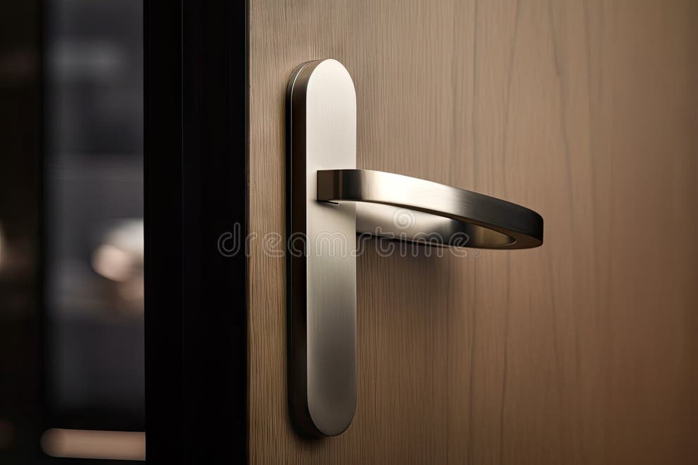 A Sleek, Modern Door Handle with a Simple and Minimalist Design Stock ...