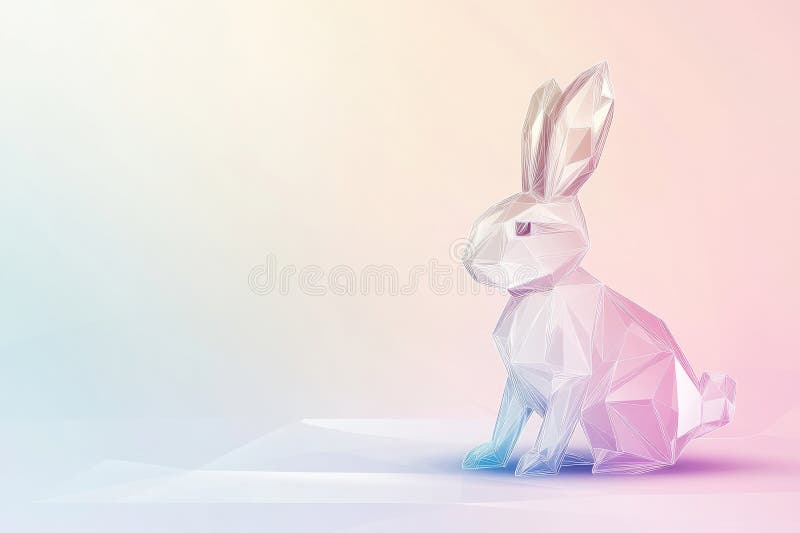 A Sleek, Modern Easter Bunny Design with Clean Lines and Geometric ...