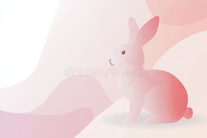 A Sleek, Modern Easter Bunny Design with Clean Lines and Geometric ...
