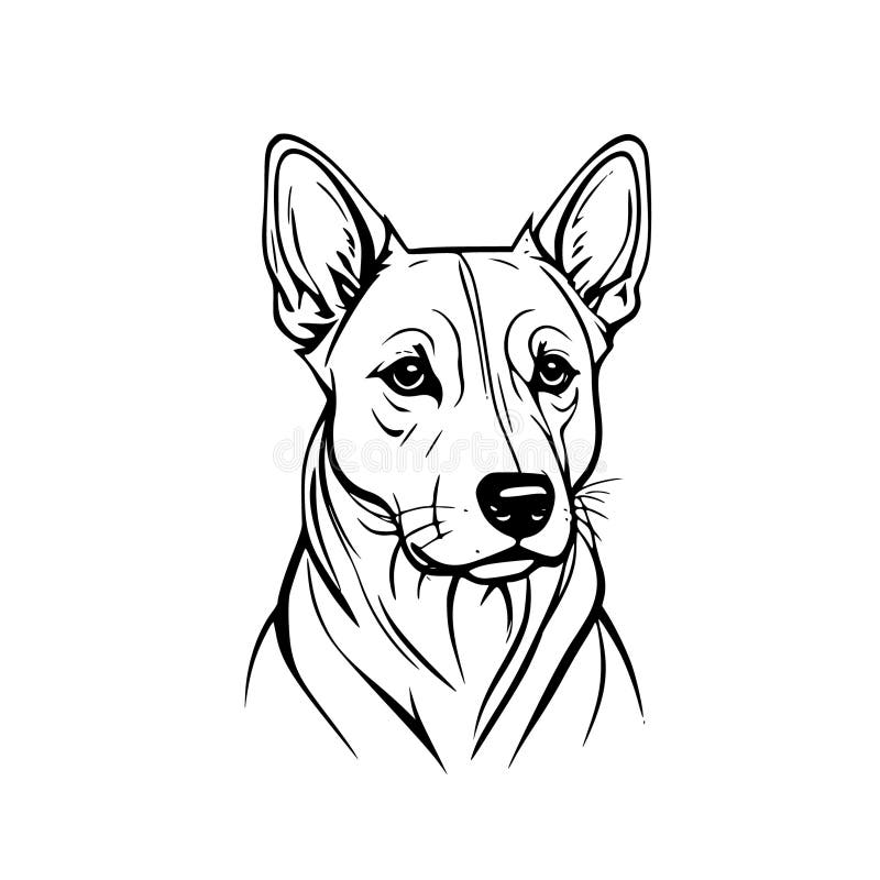 Dog Face Line Art Eps Vector Image Stock Illustration - Illustration of ...