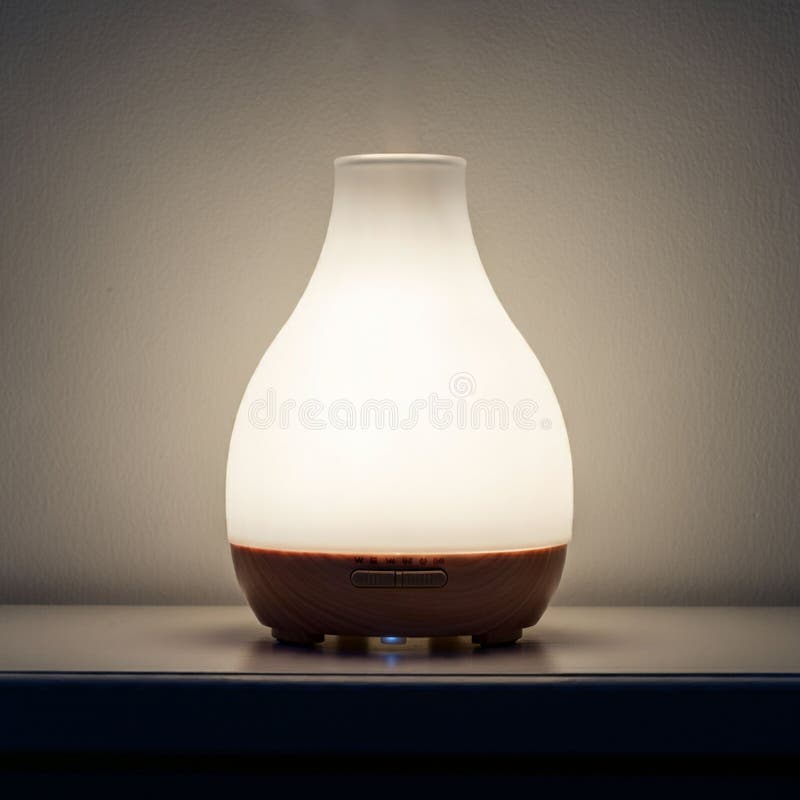 A Sleek, Modern Essential Oil Diffuser with a Cone-shaped, White Upper ...