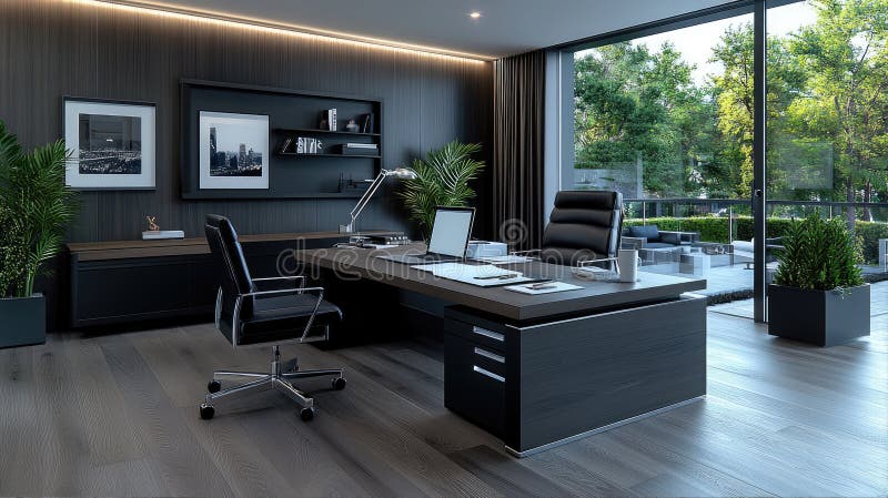 Modern Executive Office Interior Design Stock Photo - Image of ...