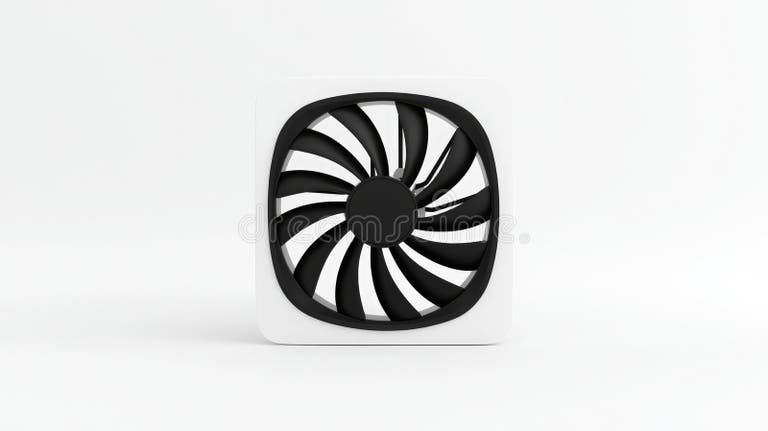 A Sleek, Modern Fan Design with a Unique Spiral Blade Pattern ...