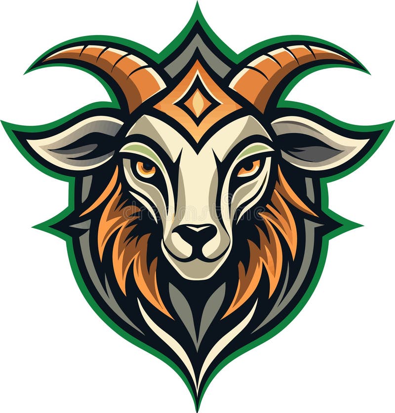 A Visually Stunning Goat Logo with Head for Livestock Traders Vector ...