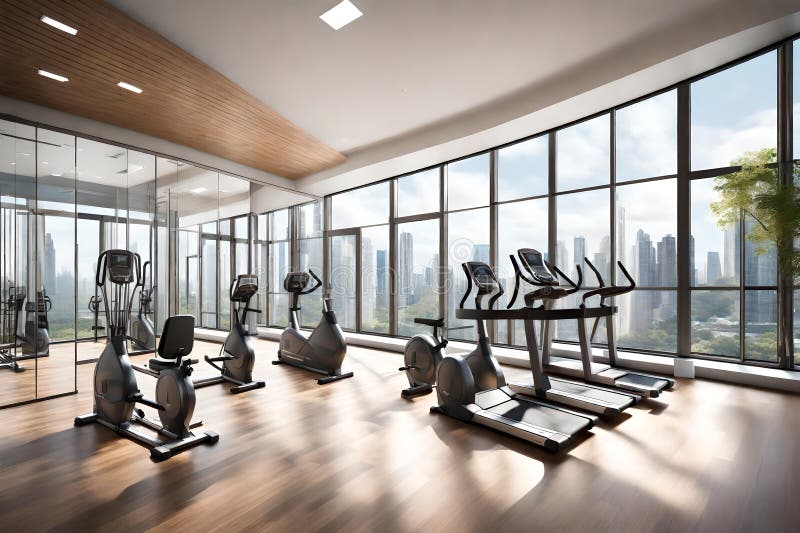 A Sleek and Modern Gym with State-of-the-art Exercise Equipment and ...
