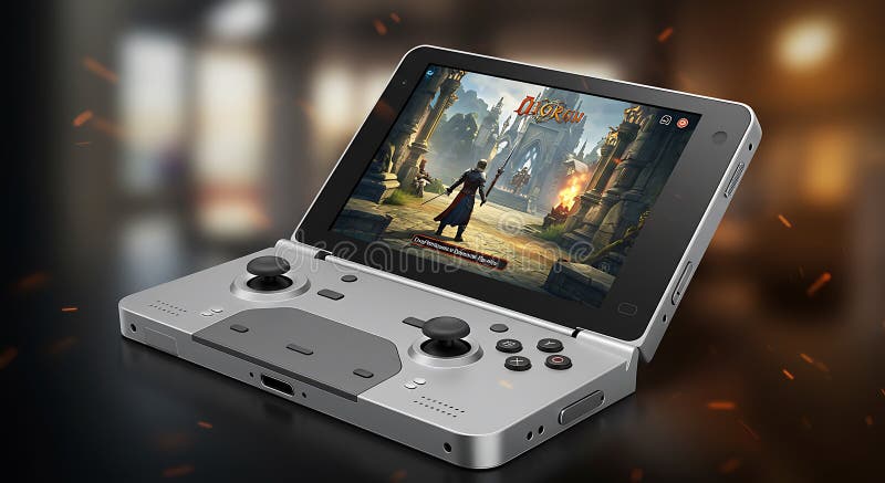A Sleek and Modern Handheld Gaming Device Displaying a Captivating ...