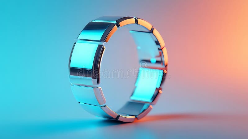 Sleek and Modern Health Tracker Metallic Smartwatch Isolated on ...