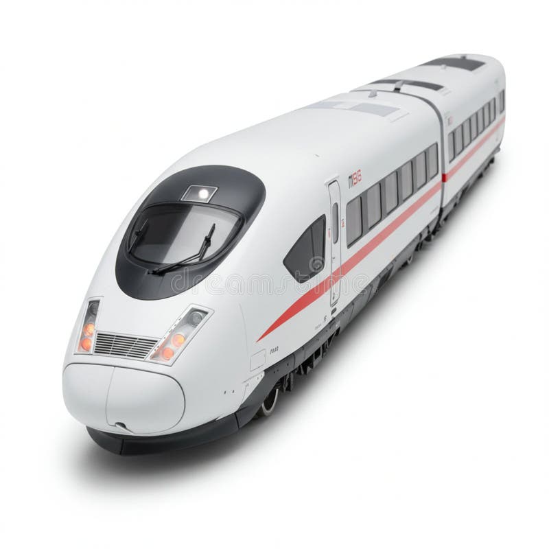 Sleek, Modern High-speed Train Featuring a Streamlined Design with a ...