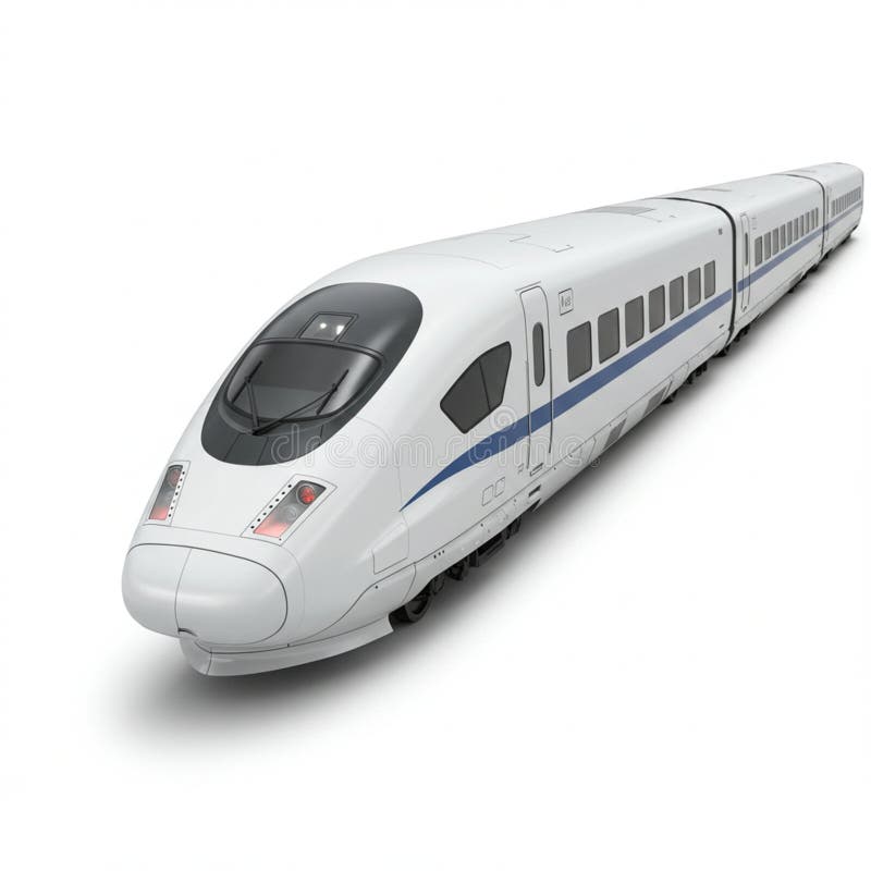 A Sleek, Modern High-speed Train with a Streamlined, Aerodynamic Design ...