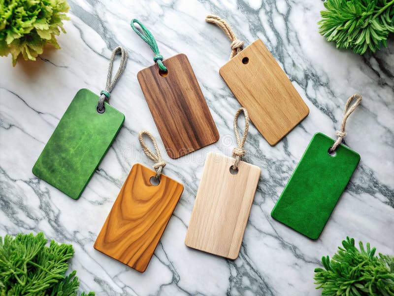 Sleek Modern ID Tags Resting on a Polished Marble Platform a Flat Lay ...